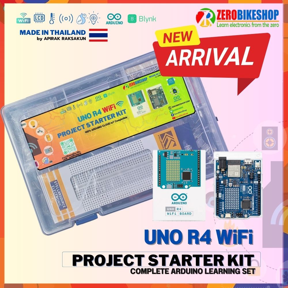 ชุดเรียนรู้ Arduino UNO R4 WiFi Project Starter kit Original UNO R4 ...